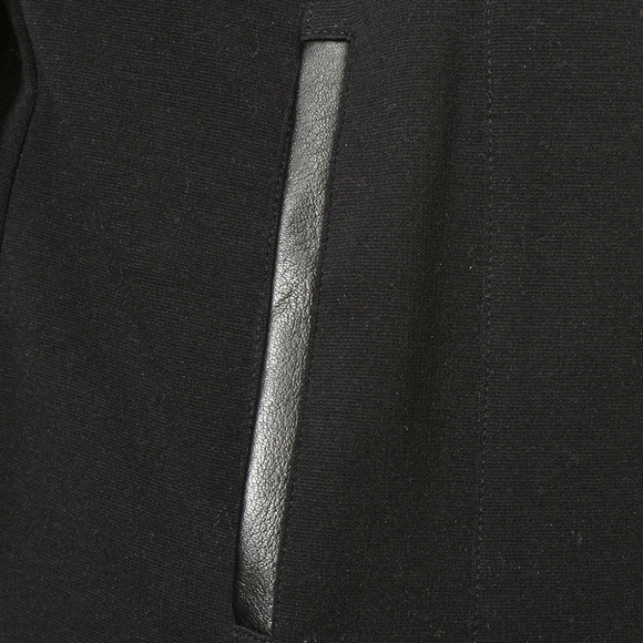 Eileen Fisher | Jackets & Coats | Stretch Viscose Ponte Leather Trim ...